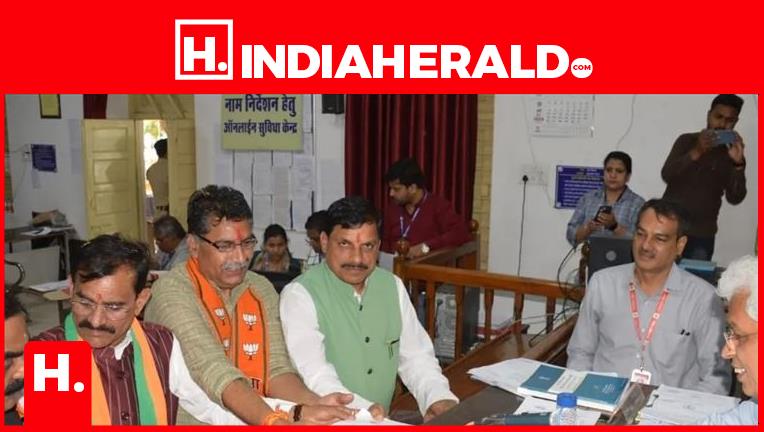 CM Mohan Yadav reached Ashish Dubey s nomination rally...