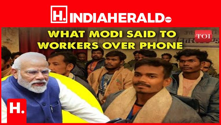 Modi talked to Silkyara miners over the phone..