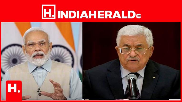 Modi s phone conversation with the Palestinian president..