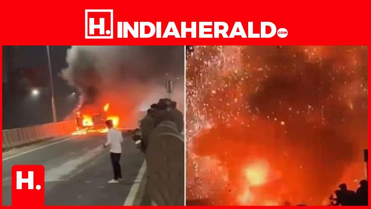 Oxygen cylinder exploded in ambulance on highway?