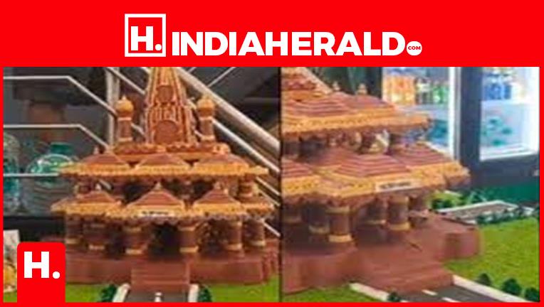 Ram Mandir cake made from 25 kg of sugar paste BY Karnataka