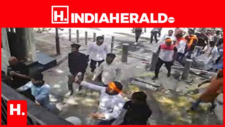 Vandalism of vehicles parked outside Congress office. Vandalism of vehicles parked outside Congress office.
