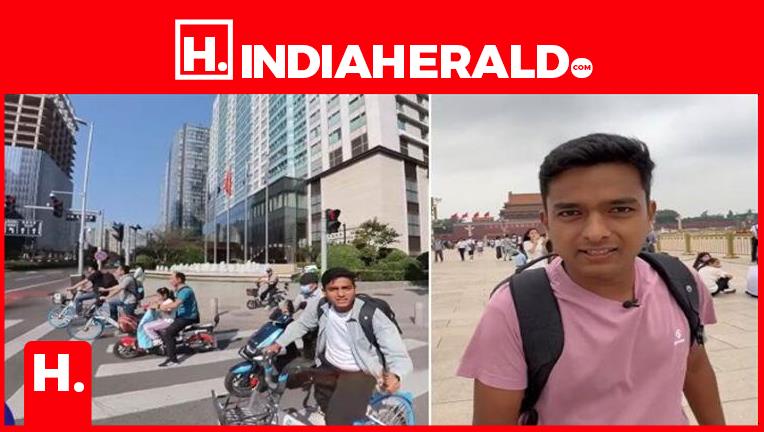 What is Dr. Bro standing here doing? Laughing game in China