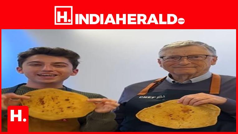 Bill Gates making chapati.. Richest man kneading dough..?
