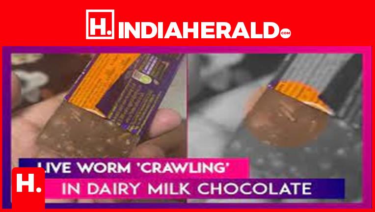 Live worm in dairy milk chocolate ? Shocking..