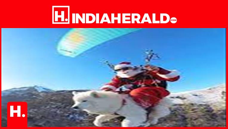 Paragliding Santa Claus: Too Cute To Be True