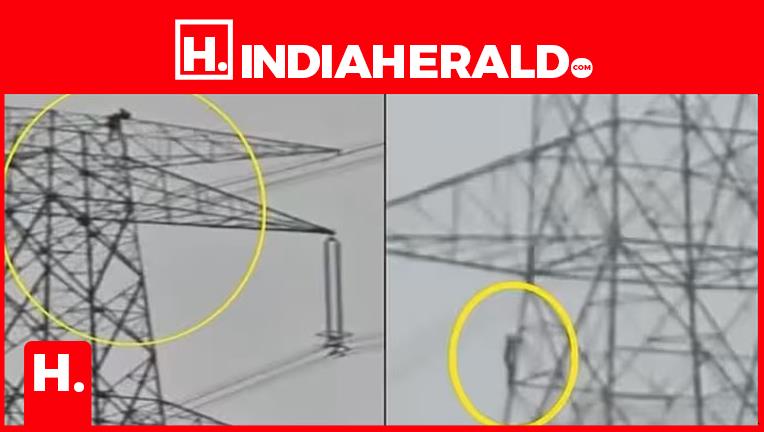 VIDEO - Angry at boyfriend, girl climbs 80-foot-high tower