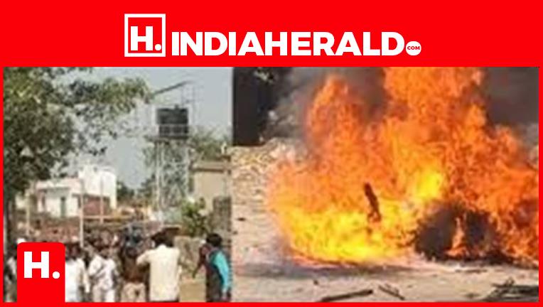 Violent clash between two groups, heavy tension in the area